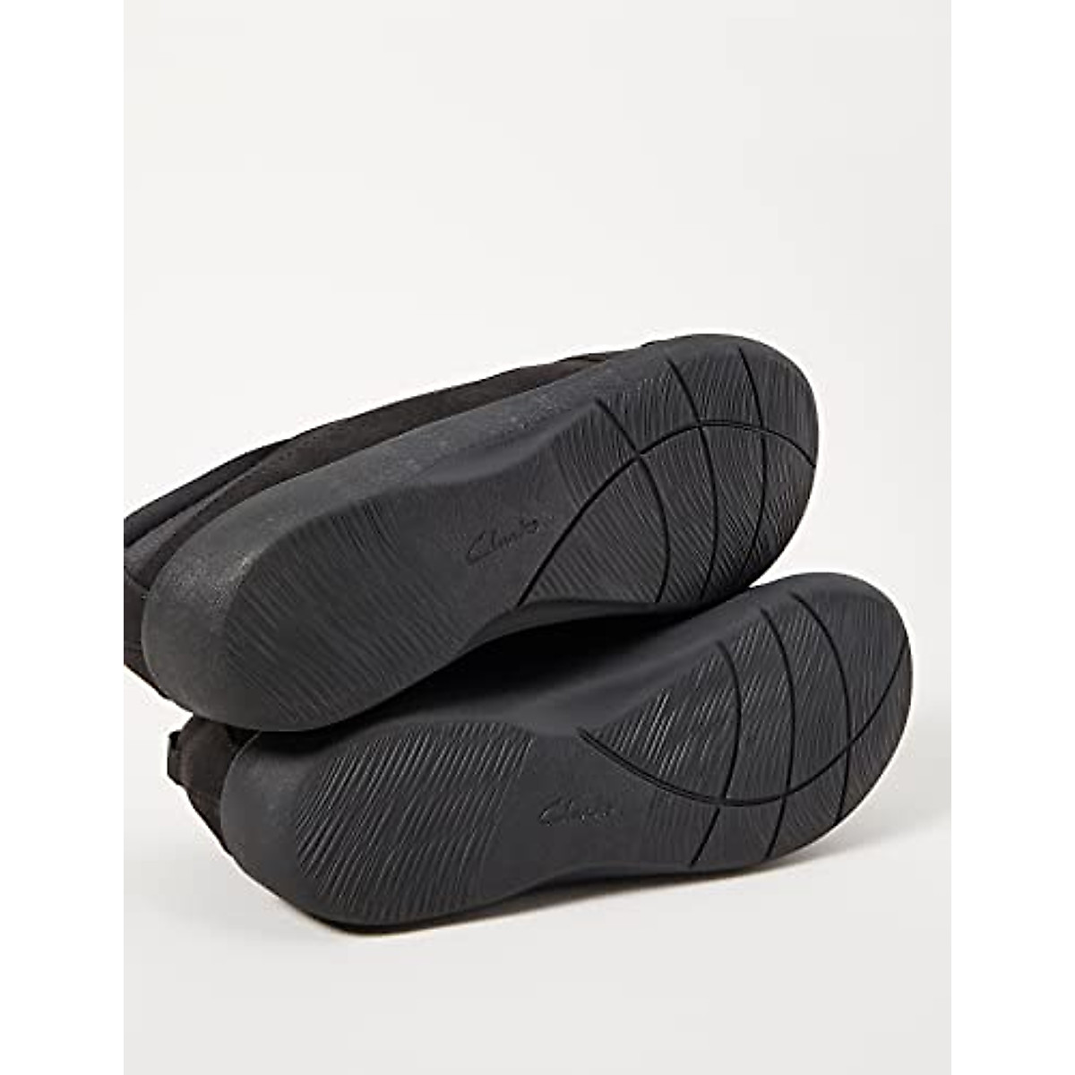 Clarks womens Sillian Paz Slip On Loafer, Black Synthetic Nubuck, 7.5 US