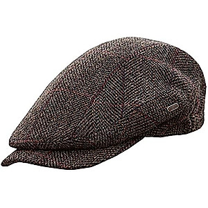 Mucros Weavers Men's Quiet Man Cap, Irish Tweed Flat Cap, Brown, XL