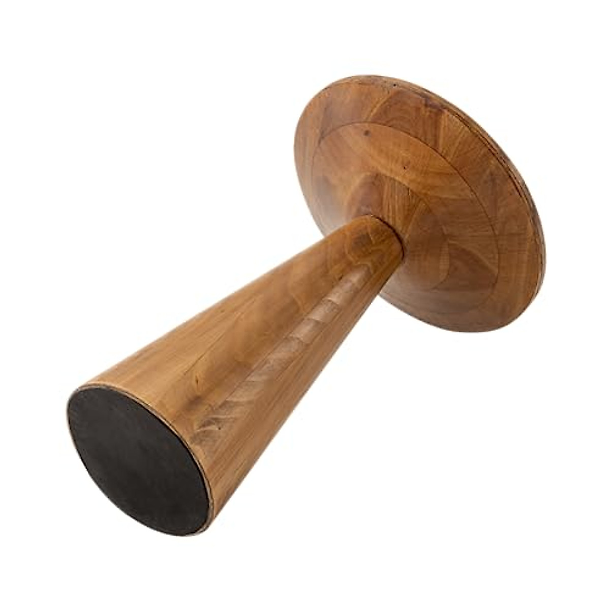 COZAYY Small Pedestal End Table Round Farmhouse Martini Table Wood Plant Stand Rustic Drink Table for Small Space Living Room, Walnut