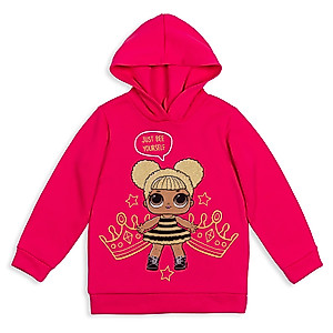 L.O.L. Surprise! Queen Bee Big Girls Fleece Pullover Hoodie Pink 10-12