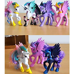 Little Horse Toy Friendship Movie Feature Character 14CM Doll Action Figure Model Toy for Girls (Fluttershy)