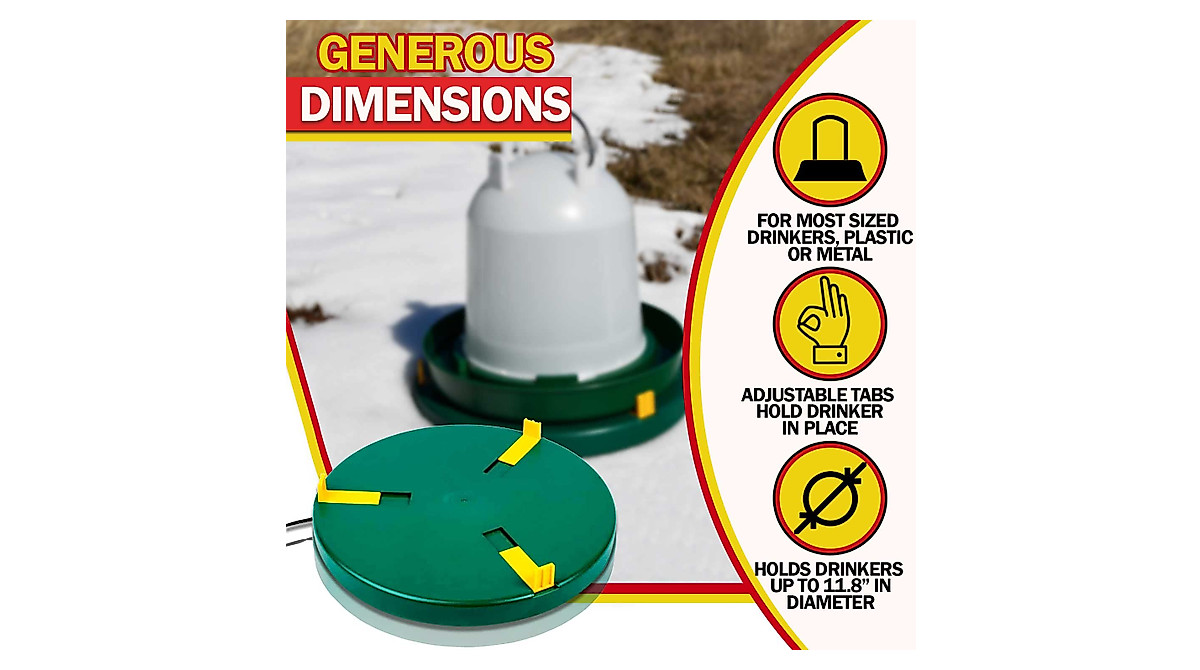 Heated Chicken Waterer - Freeze Proof & Energy Efficient