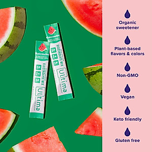 Ultima Replenisher Daily Electrolyte Drink Mix – Watermelon, 20 Stickpacks – Hydration Packets with 6 Electrolytes & Trace Minerals – Keto Friendly, Vegan, Non-GMO & Sugar-Free Electrolyte Powder