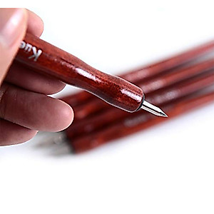 Hillento Comic Dip Pen Set, 5 Wooden Pen Handler Artist Cartoon Pen Set Calligraphy Dip Pens with 5 Nibs - Great for Manga/Comic/Calligraphy/Word Art/Pen-and-Ink Drawing