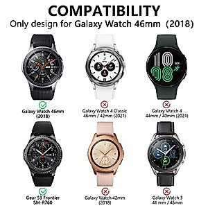 Case Compatible Samsung Galaxy Watch 46mm, NaHai TPU Slim Plated Case Shock-Proof Cover All-Around Protective Bumper Shell for Galaxy Watch 46mm SM-R800 Smartwatch, (Not Galaxy Watch 4 Classic 46mm)