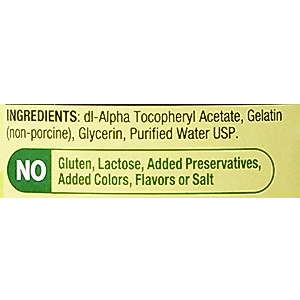 Spring Valley E Vitamin Dietary Supplement, Softgels, 500 ct