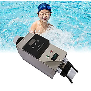 AYCHLG 3KW 240V Mini Swimming Pool Heater Built-in Circulating Water Pump Control System,for Above Ground Pools,Swimming Pools, SPA Pools, and Bathtubs,Needs Electrician to Wired to GFCI