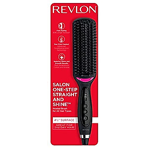 Revlon Hair Straightening and Styling Brush | Great for Second Day Styling (4-1/2 in)