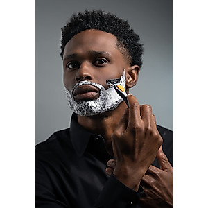 Men's Irritation-Free Shaving Cream for softening/moisturizing skin with simple glide and preventing razor burn; infused with natural moringa and sunflower seed oil - 12 oz