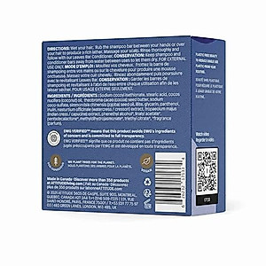 ATTITUDE Hair Shampoo Bar, EWG Verified, Plant and Mineral-Based Ingredients, Plastic-free Vegan and Cruelty-free Beauty Products, Detox, Sea Salt, 4 Oz