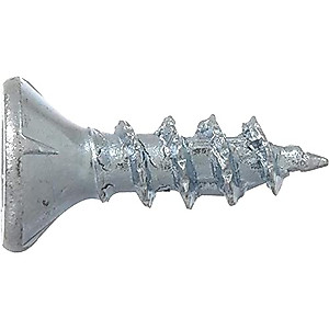 Power Pro Premium One Multi-Material Flat Head Screws, Zinc Plated Steel, Fasten in Wood, Metal, Concrete, Drywall and Plastic, Silver, #6 x 5/8 inch, Box of 50 Screws