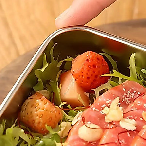 Souso 6pcs Stainless Steel Stacking Food Containers with Lids, Reusable Snack & Prep Containers for Office, sp-00018