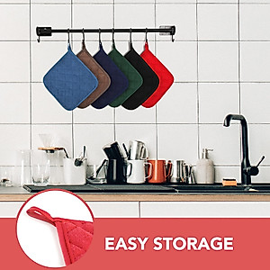 Joyhalo 4 Pack Pot Holders for Kitchen Heat Resistant Pot Holders Sets Oven Hot Pads Terry Cloth Pot Holders for Cooking Baking