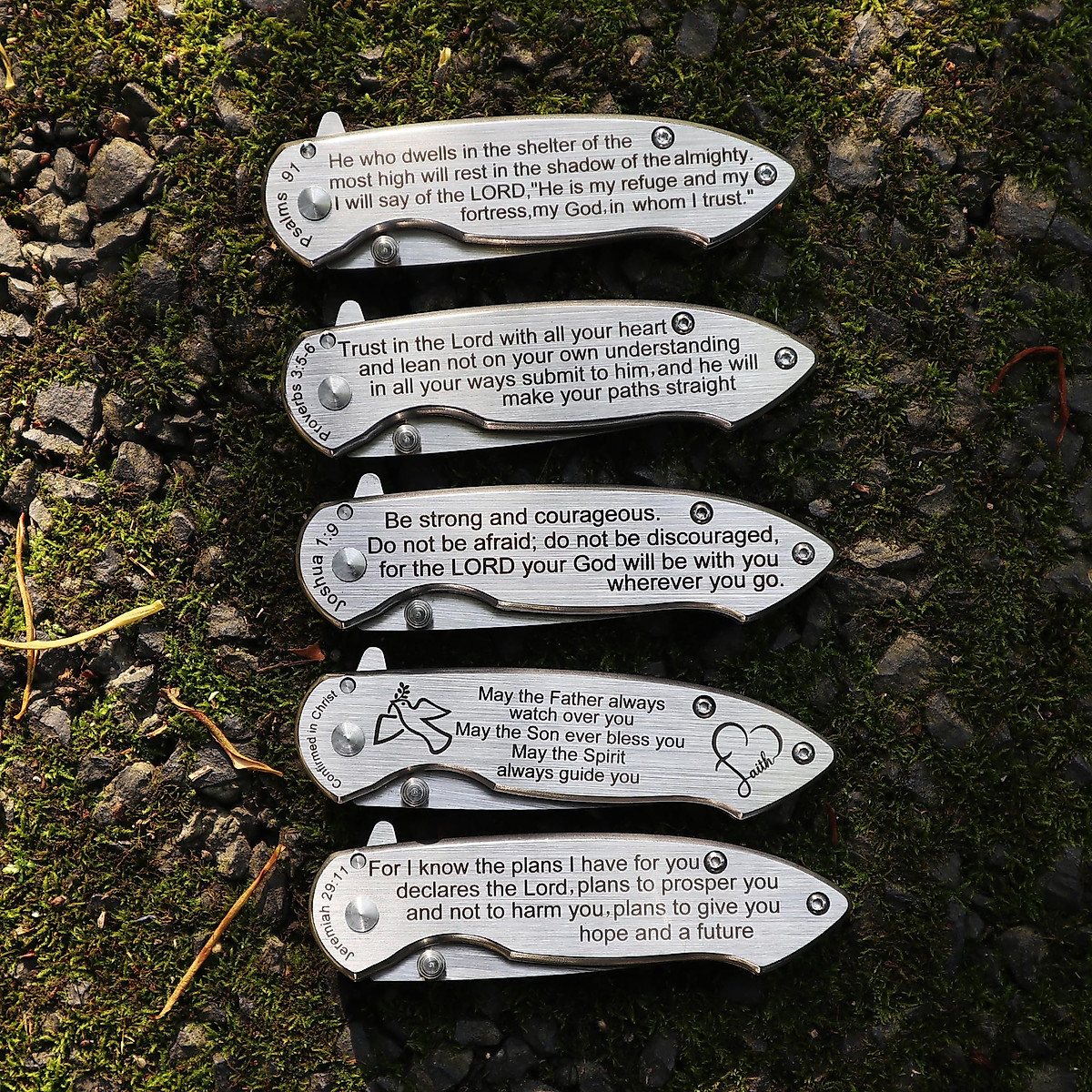 MRSLYFQH Scripture Grace Gifts Jesus Christ Religious Pocket Knive for Mens,Bible Verse Catholic Confirmation & Baptism Holy Salvation Faith Gift