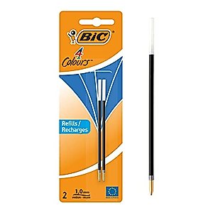 BIC Ballpoint Pen 4 Colours 2 Items Blue