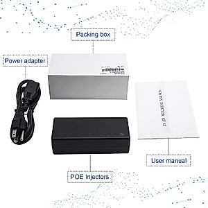 ThePoEstore 30W Gigabit PoE+ Injector,10/100/1000Mbps,PoE Injector Ethernet Adapter，Shielded RJ-45，IEEE 802.3af/at Compliant, up to 100 Meters (328 Feet), Plug & Play