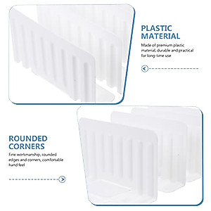 Operitacx Refrigerator Replacement Shelves Drawer Dividers Organizers Clear Plastic Drawers Separator 4pcs Adjustable Kitchen Drawer Organizer for Clothing Utensil Office Bookshelf Storage