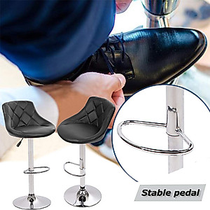 Counter Height Bar Stools Set of 2 Barstools Swivel Stool Height Adjustable Bar Chairs with Back PU Leather Swivel Bar Stool Kitchen Counter Stools Dining Chairs