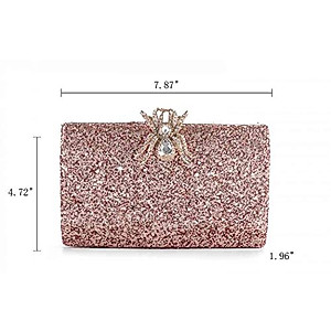 KALINNU Evening Bag Clutch Purses for Women,Party Wedding Formal Shoulder Handbag Evening Clutch Bag