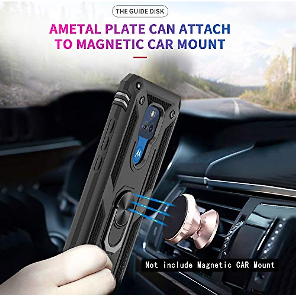 LeYi Moto G Play 2021 Case, Moto G Play Case with [2 Pack] Tempered Glass Screen Protector, [Military-Grade] Protective Phone Cover with Kickstand for Motorola G Play, Black