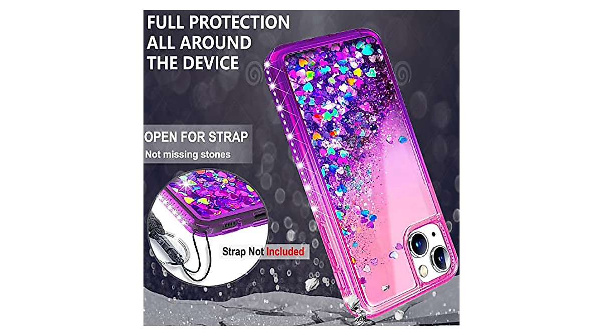 iPhone 13 Mini Case - Sparkling Glitter & Screen Protector