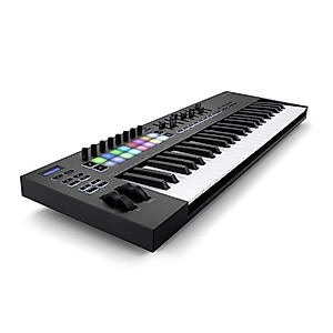 Novation Launchkey 49 MK3 49 Key USB MIDI Keyboard Controller Bundle with Headphones and Keyboard Stand (3 Items)