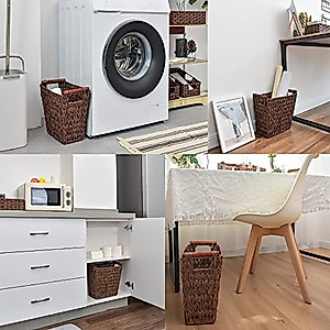 GRANNY SAYS Bundle of 1-Pack Wicker Wastebasket & 3-Pack Wicker Storage Baskets