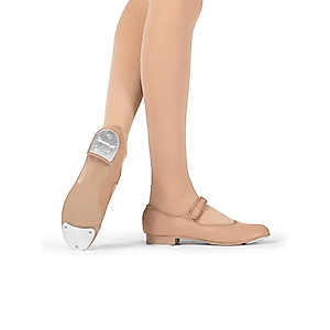 Theatricals Girls Velcro Strap Tap Shoes Black Patent 11.0M T9050C