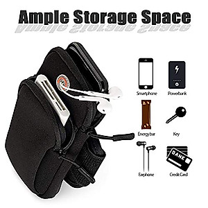 MOVOYEE 2Pack Phone Armband for Running,Cell Phone Holder Arm Band Case for iPhone 13 12 11 Pro Max Xs Max Xr X 8 7 6S 6 Plus SE/Galaxy S21 S20 Note 10,Waterproof iPhone Armband,Black Arm Band Sleeve