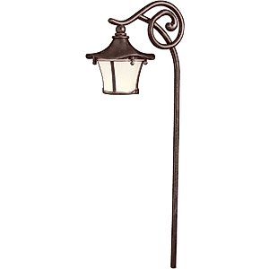 Kichler 15420AGZ Cotswold Path & Spread 1-Light 12V, Aged Bronze