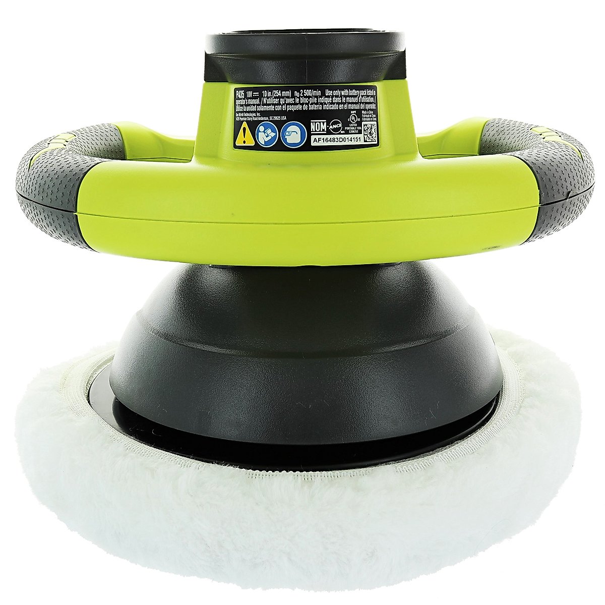 RYOBI P435 One+ 18V Lithium Ion 10" 2500 RPM Cordless Orbital Buffer/Polisher with 2 Bonnets (Battery Not Included, Power Tool Only)