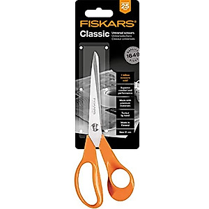 Fiskars 1000815 General Purpose Scissors, Total Length: 21 cm, Quality Steel/Synthetic Material, Classic, one, Orange