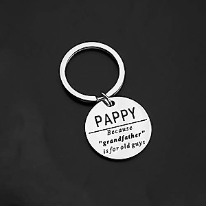 Lywjyb Birdgot Best Pappy Ever Gift Grandpa Gift from Grandson Granddaughter Grandpa Keychain Pappy Gift (PAPPY ky)