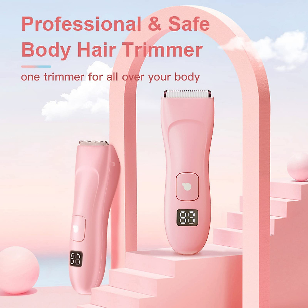 Get Smooth and Sexy Skin with Founouly Bikini Trimmer - Waterproof, USB Rechargeable, and Safe for Sensitive Skin
