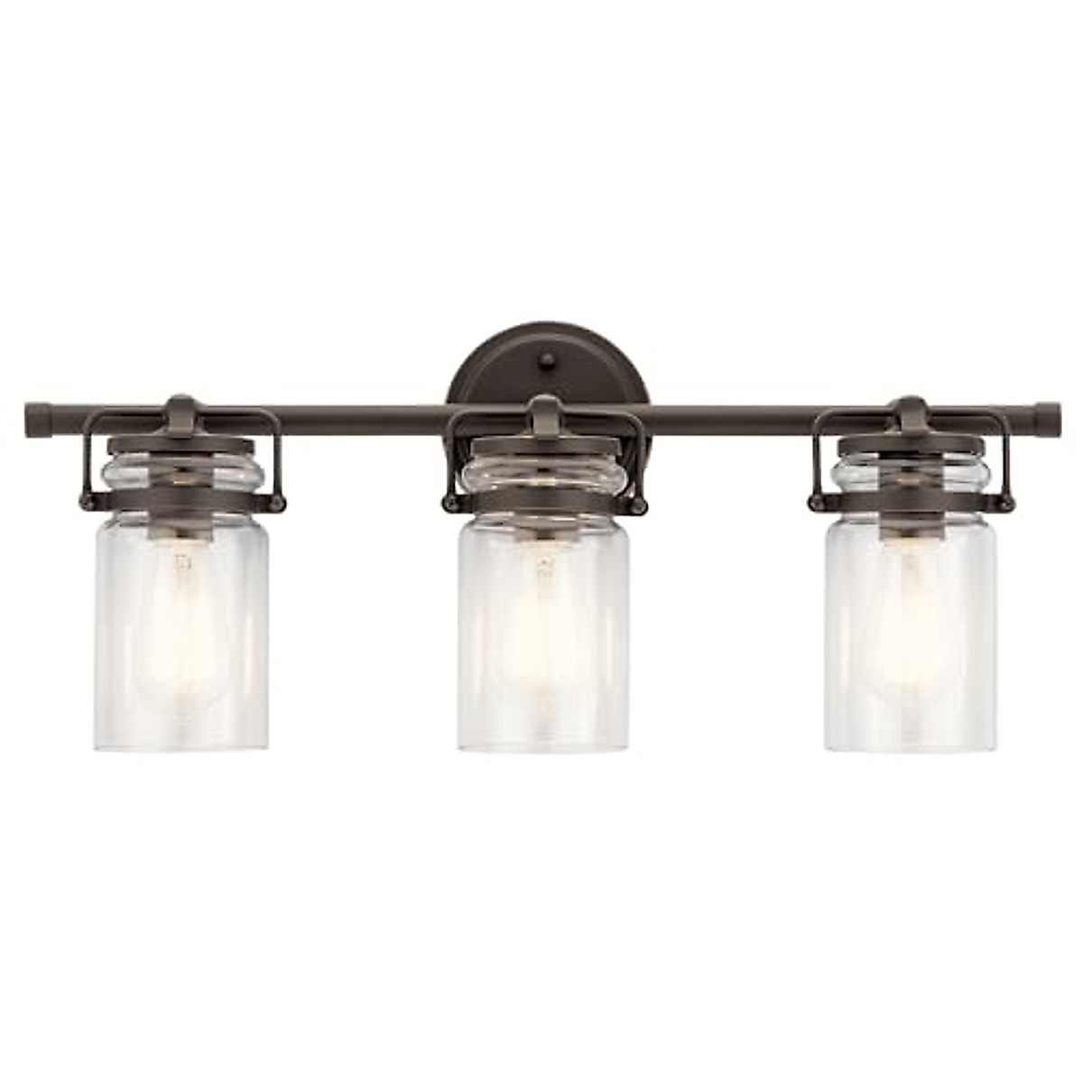 KICHLER Brinley 24" 3 Light Vanity Light with Clear Glass in Olde Bronze®