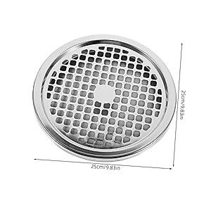 Zerodeko 1 Set Trash Can Accessories Ashtray Office Trash Can Trash Bin Outdoor Trashcan Outdoor Garbage Can Trays Garbage Bin Garbage Can Outdoor Ash Tray Stainless Steel Silver