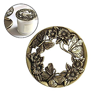 ＫＬＫＣＭＳ 2X Zinc Alloy Jar Candles Cover Evenly Accessories Sculped Patterns