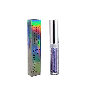 Hotiary Shimmer Glitter Liquid Eyeshadow Metallic Pigments Makeup Metals Gloss for Eyes Eyeliners Sparkling Eye Shadow Set Gift Shiny Pen Eyeliner Kit (Multichrome Purple)