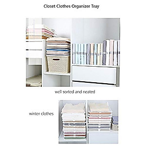 SXYLOB Clothes Organizer Tray 10 layer, T Shirt Clothing Folding Storage Shelf Rack Wardrobe Closet Divide Partition Stacking Board (NO.A3)