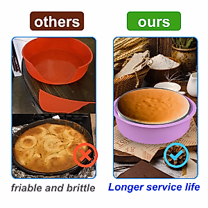 Qicfrk 3 Pack Cheesecake Pan Protector, Water Bath Protector for 9 Inch Round Springform Pan, Preventing Water from Entering the Spring Form Pan