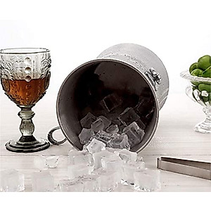 Ice Bucket Champagne Bucket Wine Bucket Stainless Steel Ice Bucket Portable Hotel Drink Bucket Party Activities And Camping Tableware Ice Tub Cooler Bucket (Color : 5.4 * 7.2in, Size : A)