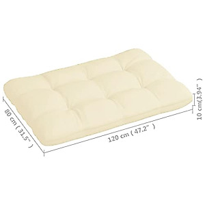 imasay Pallet Sofa Cushion Cream 47.2"x31.5"x3.9"