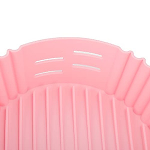 DAUERHAFT Air Fryer Silicone Liner, Washable Oilproof Air Fryer Insert Food Grade for Kitchen(Pink)