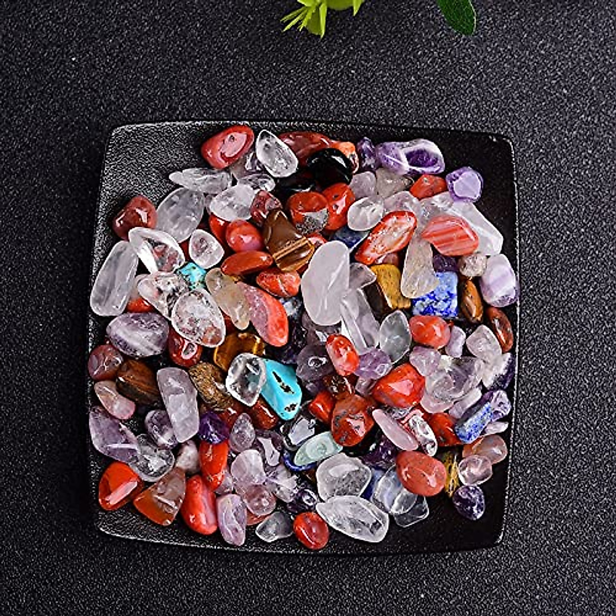 FUFIZU 50/100g Natural Crystal Rose Quartz Amethyst Mixed Colorful Raw Stones Rock Crystals Tumbled Gravel Specimen Suitable Aquarium SHENGYUYIN (Color : Red, Size : 100g)