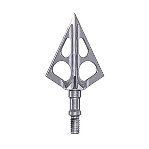 Muzzy One 100 Grain Machined Stainless Steel Ferrule 3-Blade Archery Broadhead, 3-Pack, Silver, 046" (283)