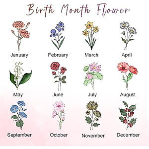 XJoyBloush Personalized Birth Flower 40 OZ Tumbler with Handle and Straw,Custom Insulated Tumbler with Name Stainless Steel 40OZ Cups Travel Coffee Mug Gifts for Women