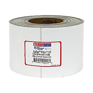 EternaBond RoofSeal White 4" x50' MicroSealant UV Stable Roof Seam Repair Tape | 35 mil Total Thickness | EB-RW040-50R - One-Step Durable, Waterproof and Airtight Repair