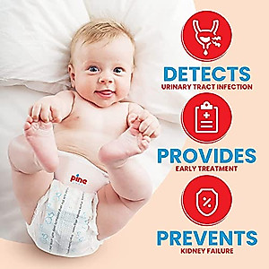 Smart Baby Diapers - Urinary Tract Infection Detection - Hypoallergenic - Paraben Free - Dye Free (Size 2, 96 Count)