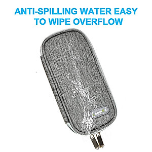 YOUSHARES Insulin Travel Case - Insulin Cooler Bag for Pen, Medicine, Pen Glucose Meter and Other Diabetic Supplies（Grey,Bag Only