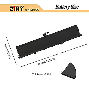 ZTHY L20M4P75 L20D4P75 Laptop Battery Replacement for Lenovo ThinkPad P1 Gen 4 20Y3 20Y4 / P1 Gen 5 / ThinkPad X1 Extreme 4th Gen 20Y5 / X1 Extreme Gen 5 Series SB11B79215 SB11B79216 15.48V 90Wh 4Cell